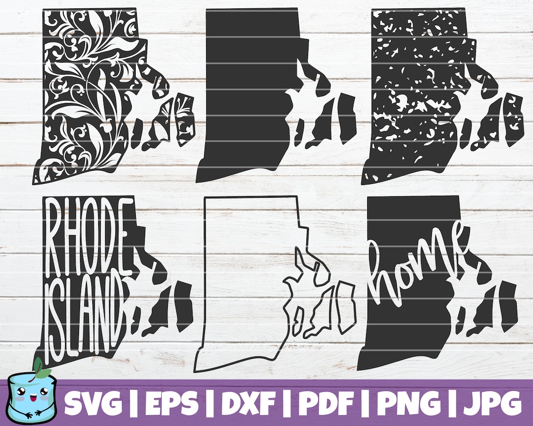 Rhode Island State SVG Bundle SVG Cut Files Commercial Use Instant ...
