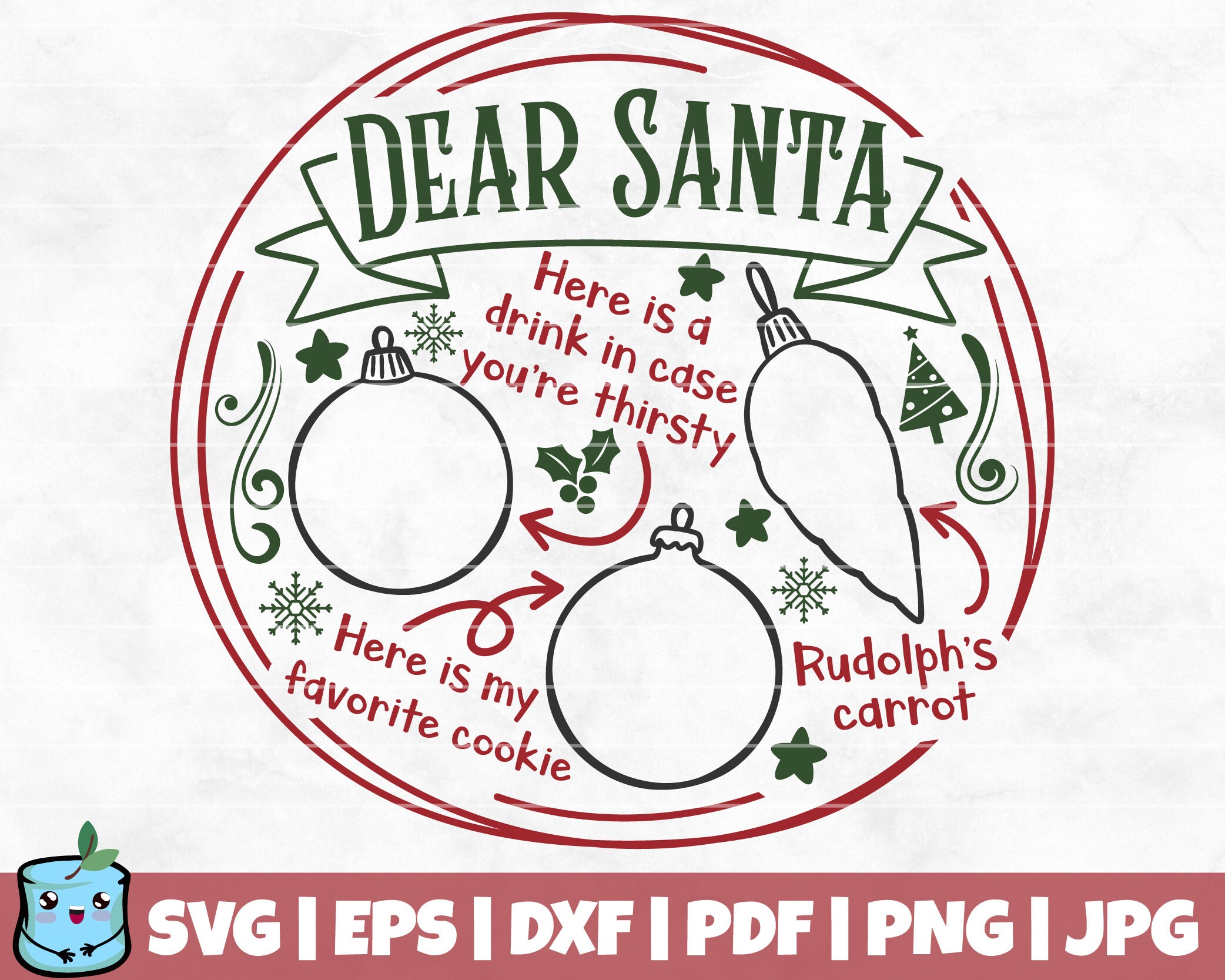 Santa Claus Tray SVG Bundle Christmas Tray Cut File - Etsy