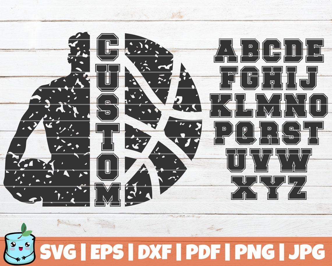 Basketball Customizable Frame SVG Cut File Commercial Use - Etsy