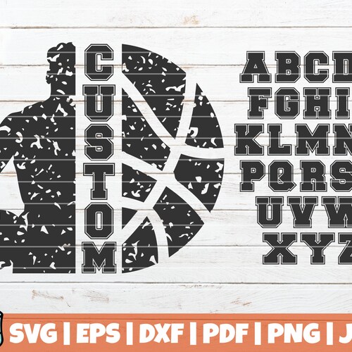 Basketball Customizable Frame SVG Cut File Commercial Use - Etsy