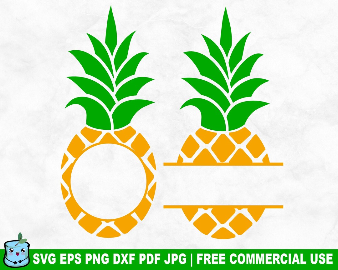 Pineapple Monograms SVG Cut Files | Commercial Use | Instant Download ...