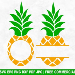 Pineapple Monograms SVG Cut Files | Commercial Use | Instant Download | Printable Vector Clip ...