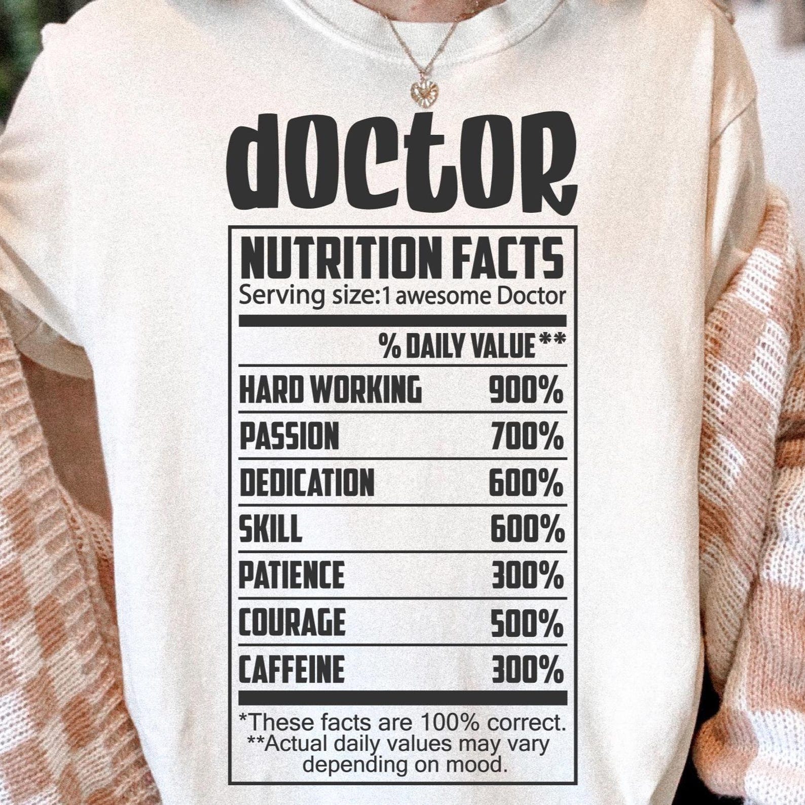 Doctor Nutrition Facts PNG SVG Cut File, Funny Doctor Gift Svg for ...
