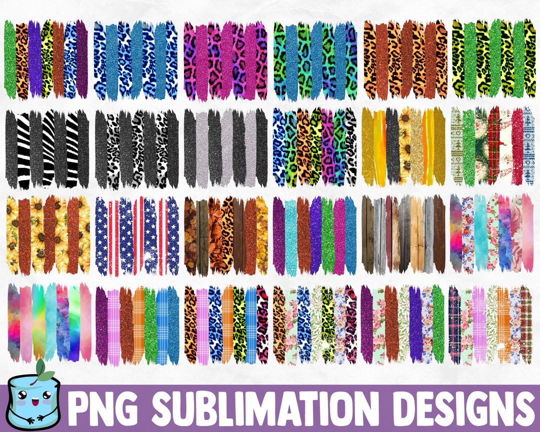 Brush Strokes Sublimation Bundle | Brush Strokes PNG Print ...