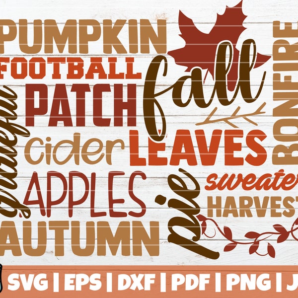 Word Fall Svg - Etsy