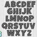 Polka Dot Alphabet and Numbers SVG Cut File | Dotted Font | Commercial ...