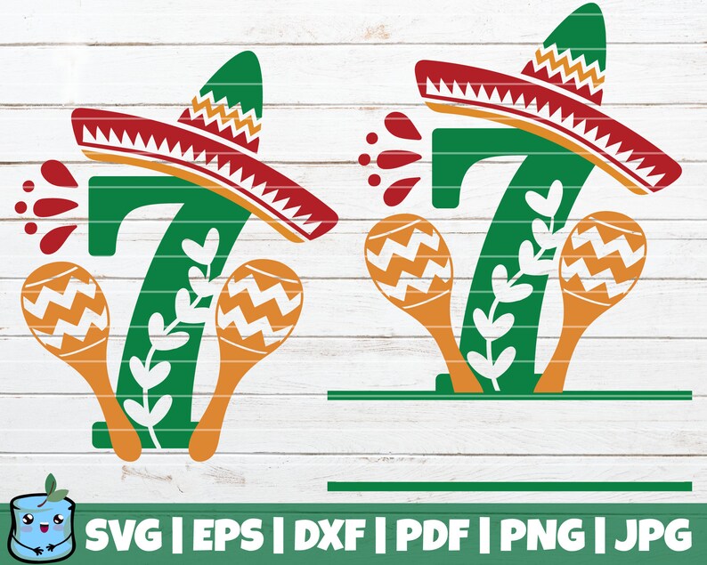 Fiesta Birthday Numbers SVG Bundle Split Monogram SVG | Etsy