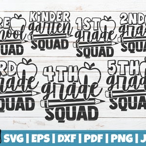 School Squad SVG Bundle Back to School SVG Cut Files Commercial Use ...