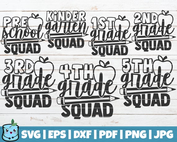 School Squad SVG Bundle Back To School SVG Cut Files | Etsy