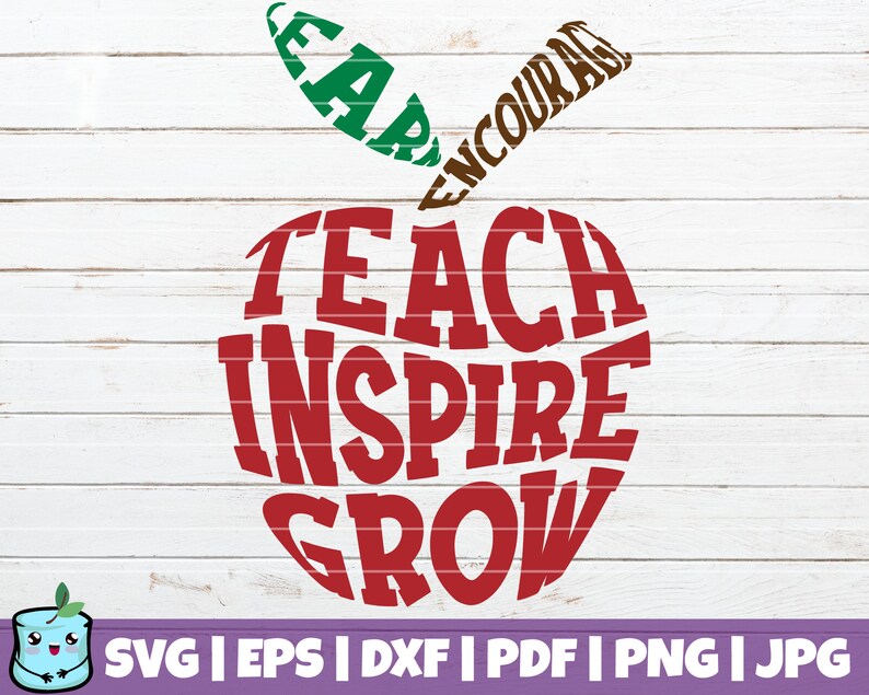 Teacher Apple Svg Cut File Commercial Use Instant Download Etsy