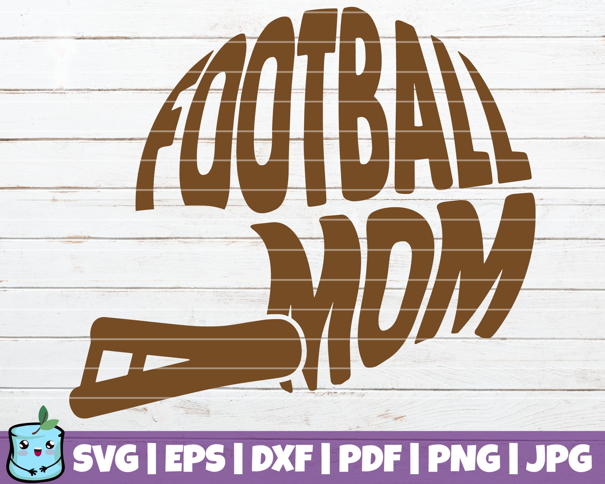 5 Football Mom SVG Cut Files Football SVG Bundle - Etsy