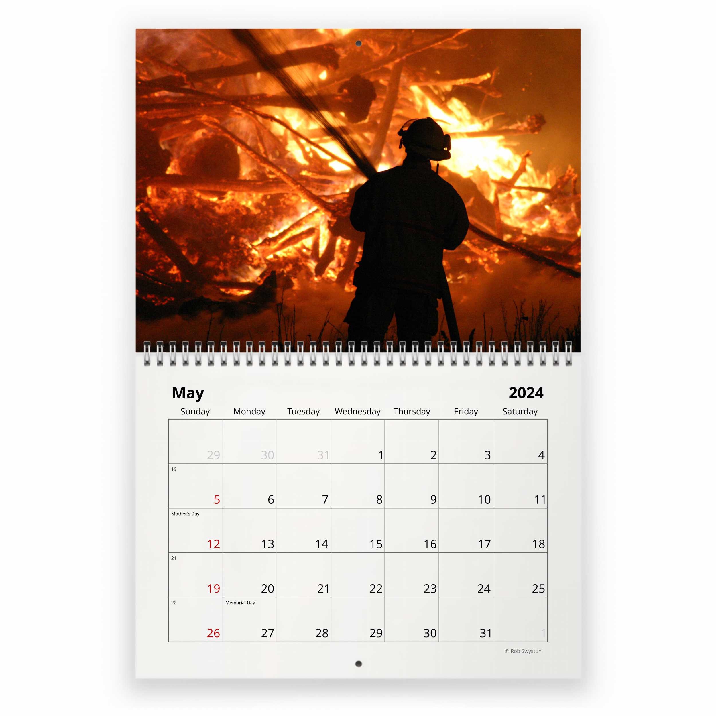 Firefighter 2024 Wall Calendar sold by Paradoxical Acreage | SKU ...