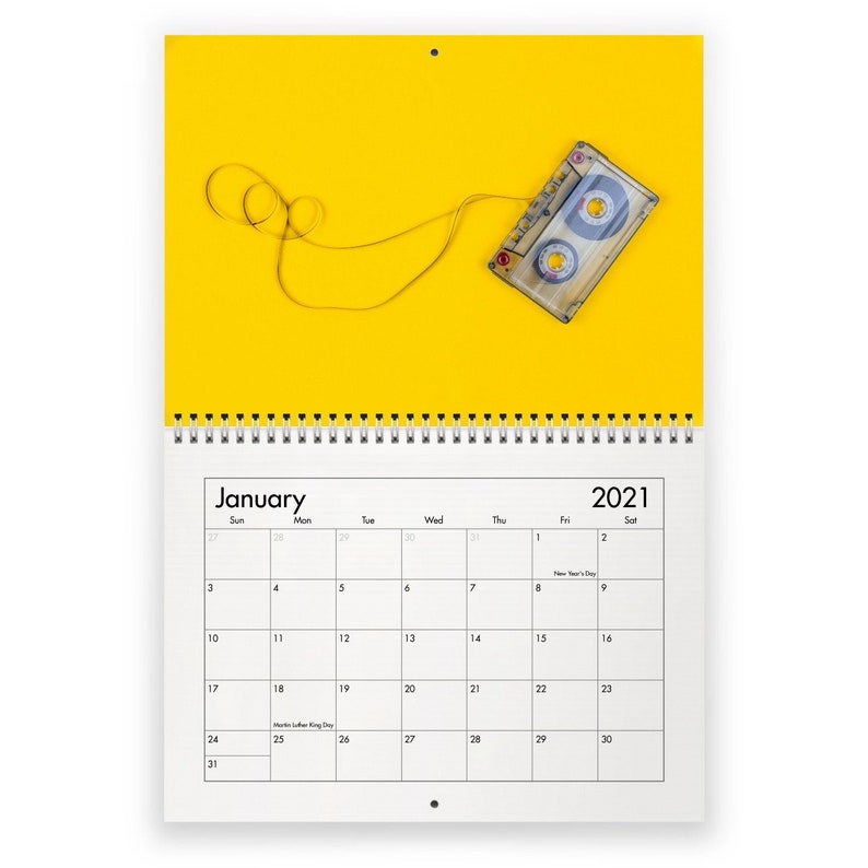 80s Retro 2021 Wall Calendar | Etsy