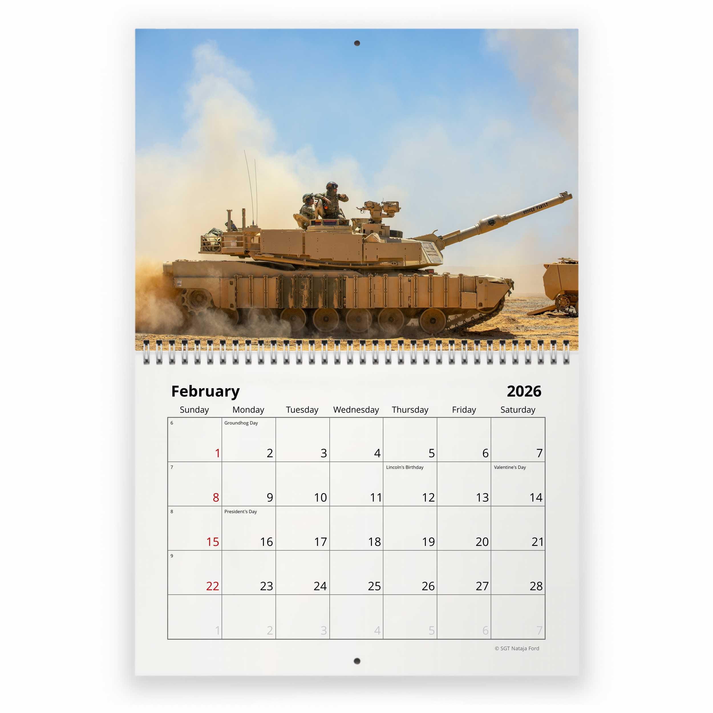 Tanks 2026 Wall Calendar ID:W26016 - Etsy