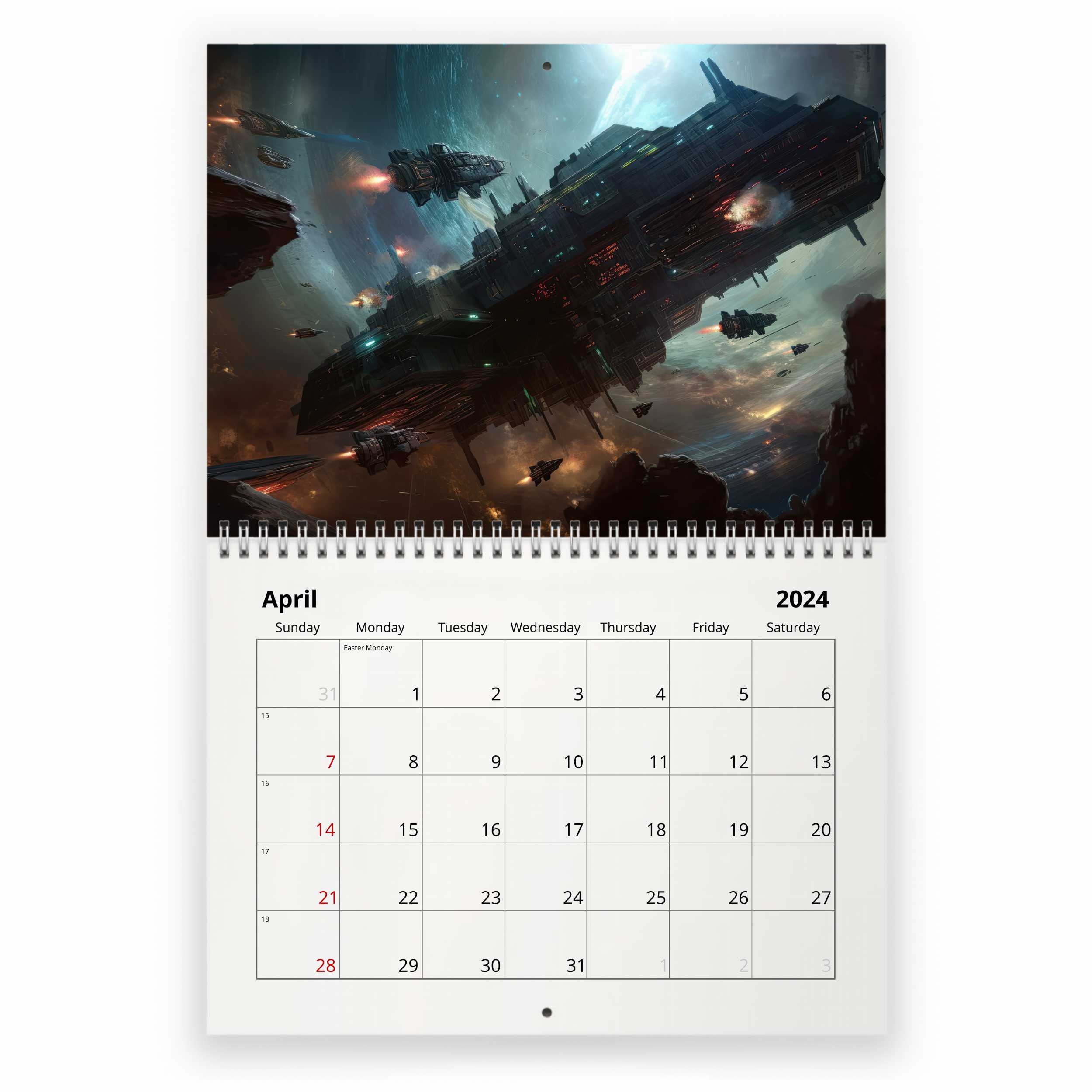 Sci Fi 2024 Wall Calendar sold by Mer Viera | SKU 608557 | Printerval ...