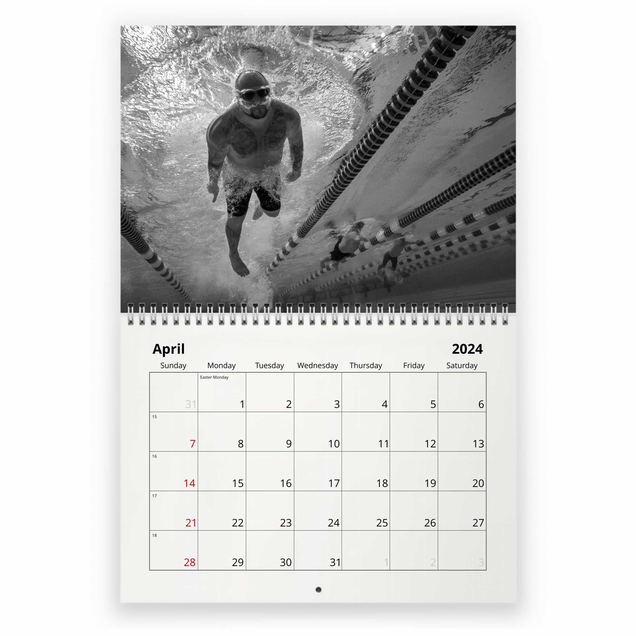 Swimming 2024 Wall Calendar sold by Insignificant Turntable | SKU ...