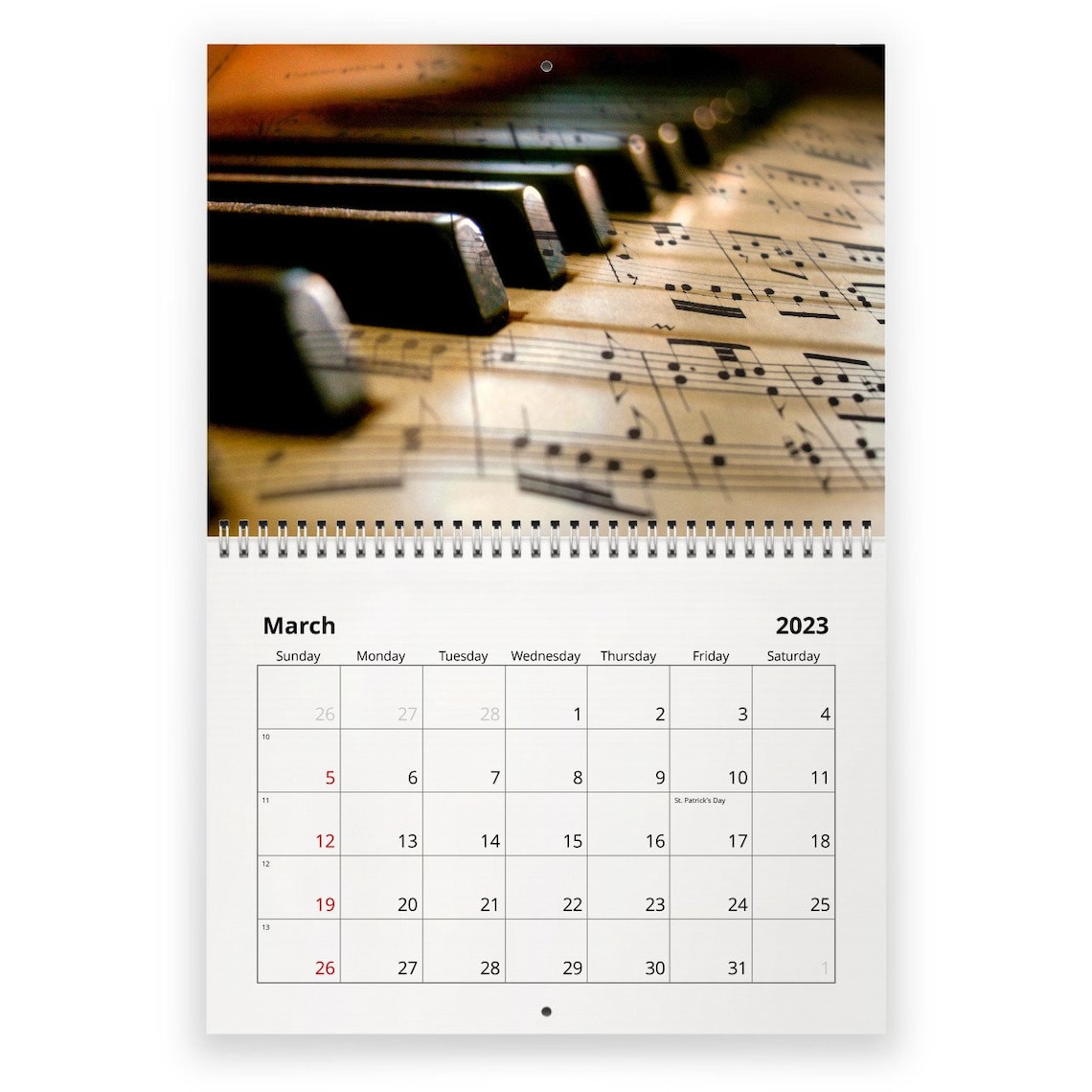 Piano 2023 Wall Calendar ID:12801 - Etsy