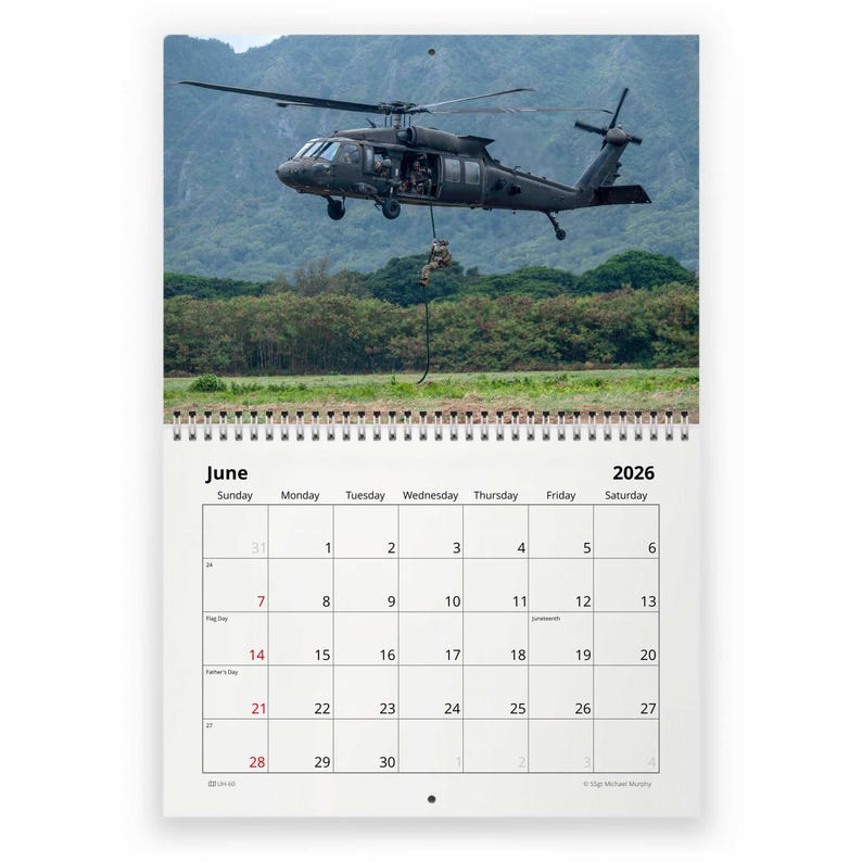 Helicopter 2026 Wall Calendar ID:W26051 - Etsy