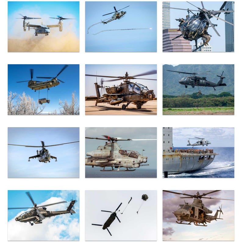 Helicopter 2026 Wall Calendar ID:W26051 - Etsy