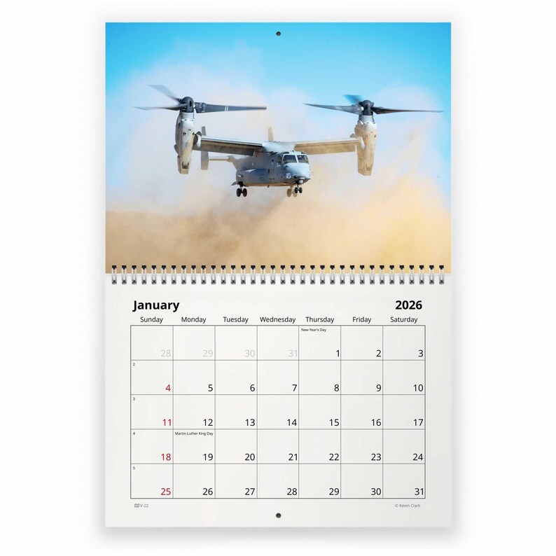 Helicopter 2026 Wall Calendar ID:W26051 - Etsy