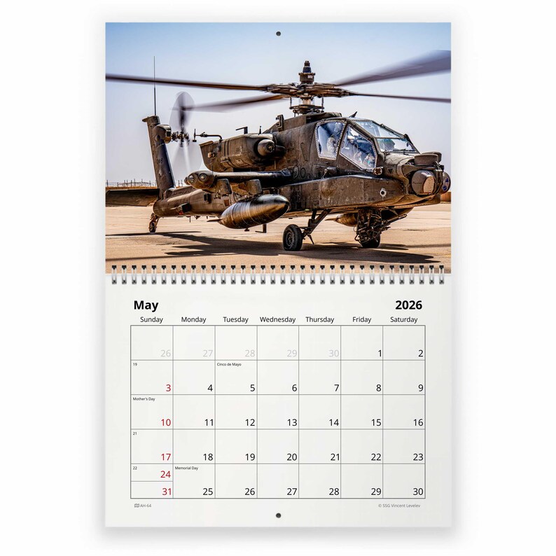 Helicopter 2026 Wall Calendar ID:W26051 - Etsy