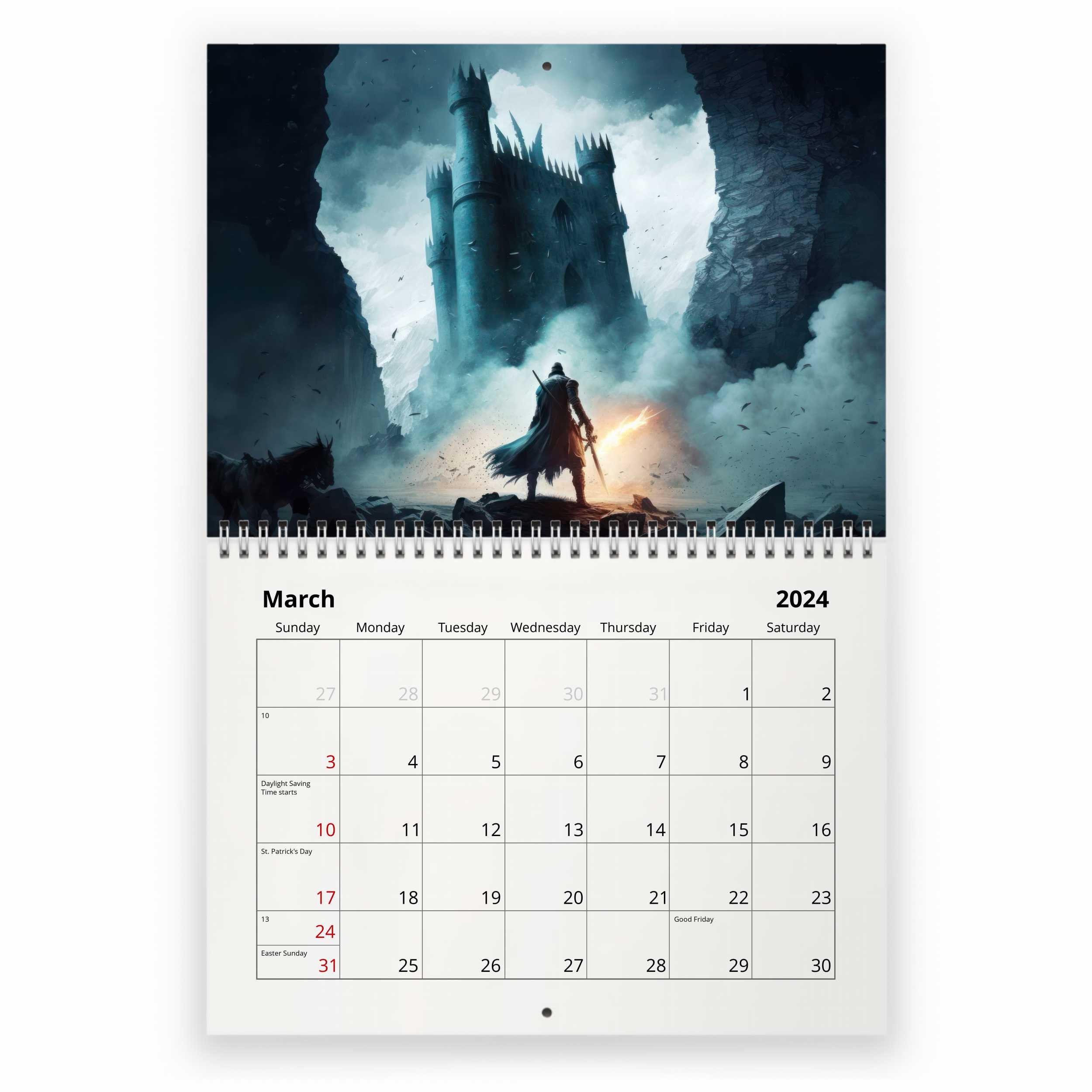 Fantasy 2024 Wall Calendar sold by Bored Marisa | SKU 97160095 | 65% ...