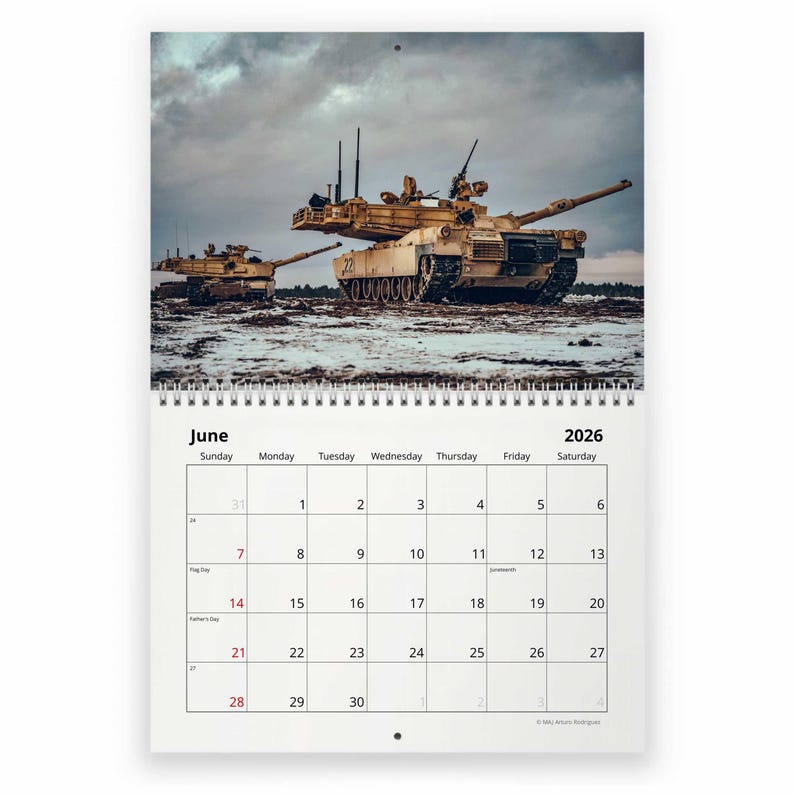 Tanks 2026 Wall Calendar ID:W26016 - Etsy