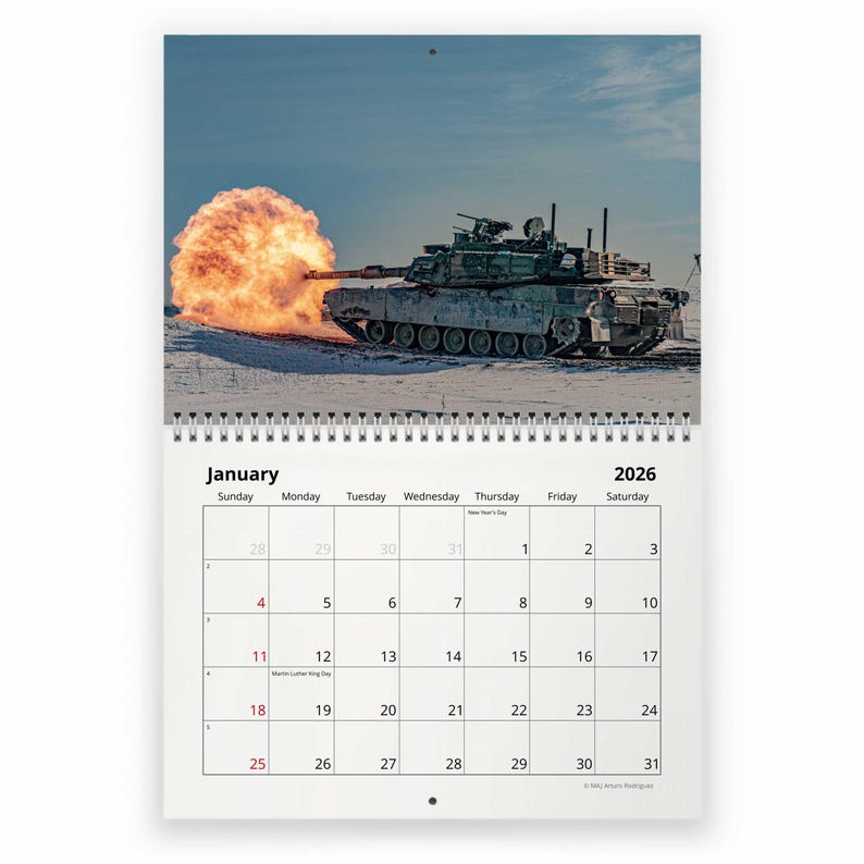 Tanks 2026 Wall Calendar ID:W26016 - Etsy