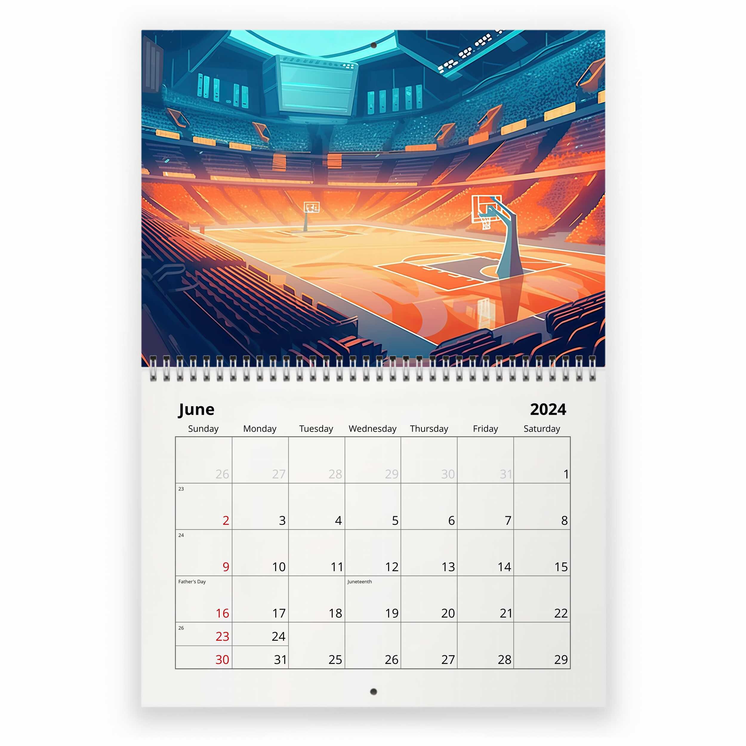 Basketball 2024 Wall Calendar sold by Rivkah-Masterful | SKU 4604175 ...