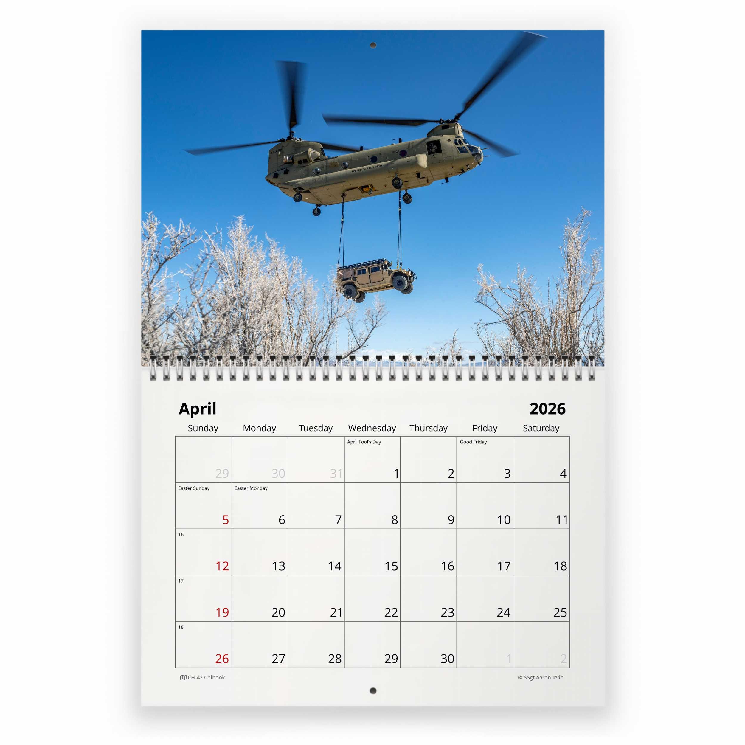 Helicopter 2026 Wall Calendar ID:W26051 - Etsy