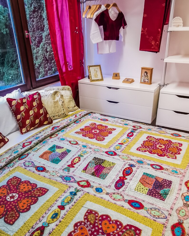 Tagesdecke aus Indien, Patchwork, Baumwolle - Etsy.de