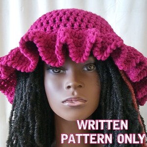 Simple Subtle Ruffle Bucket Hat Pattern, Crochet Bucket Hat Pattern ...