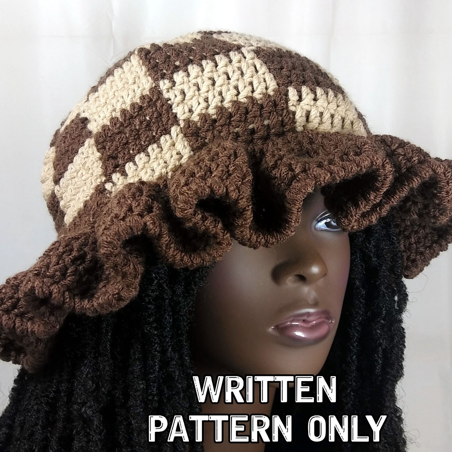 Checker Ruffle Bucket Hat Pattern, DIY Crochet, Instant PDF Download - Etsy