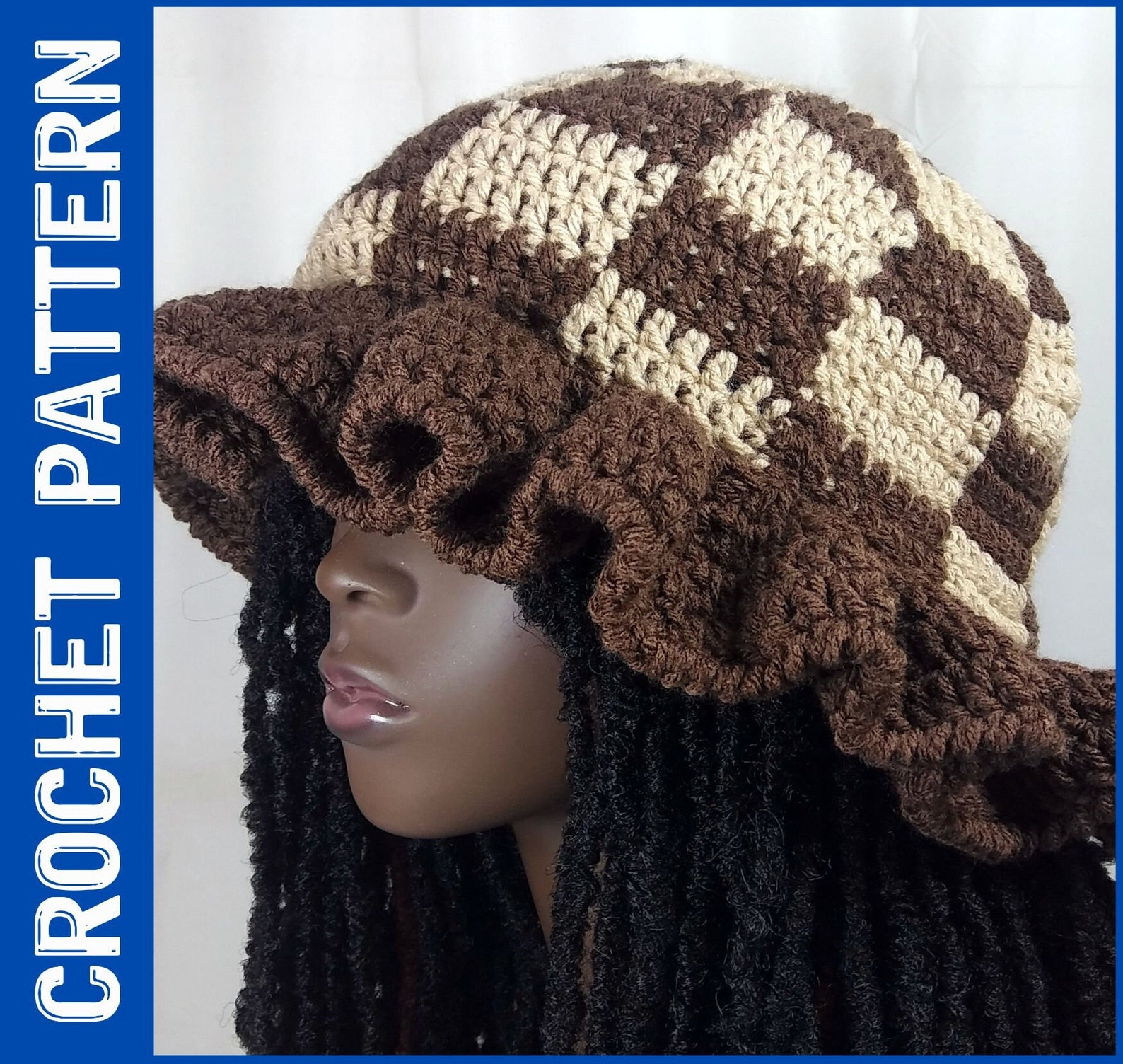 Checker Ruffle Bucket Hat Pattern, DIY Crochet, Instant PDF Download - Etsy