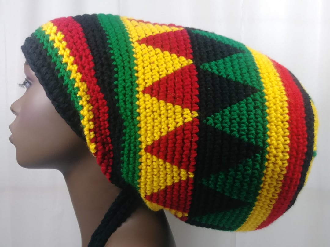 Rasta Dreadlock Crown Reggae Dreadlock Beanie Large Crochet - Etsy