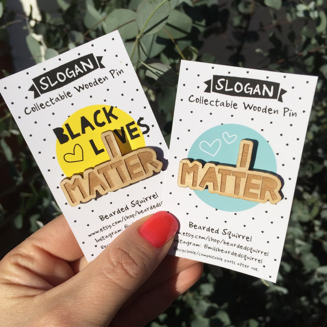 I MATTER Wooden Pin Badge I Matter Quote Badge Slogan Pin - Etsy