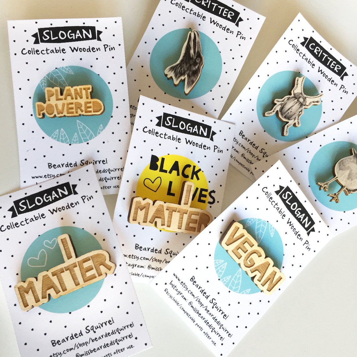 I MATTER Wooden Pin Badge I Matter Quote Badge Slogan Pin - Etsy