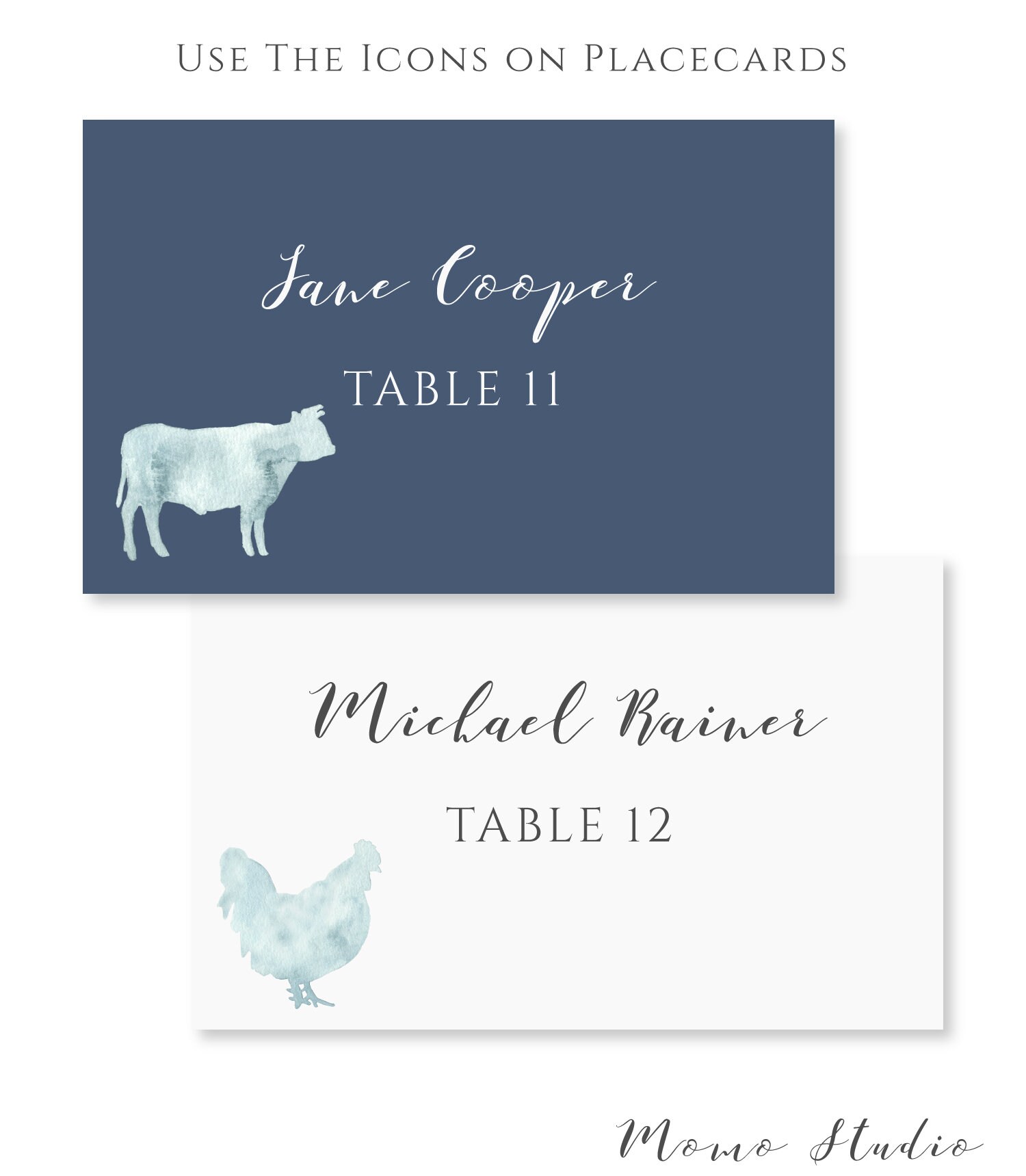 Watercolor MEAL CHOICE Icons: Beef, Vegetarian, Vegan, Gluten-free ...