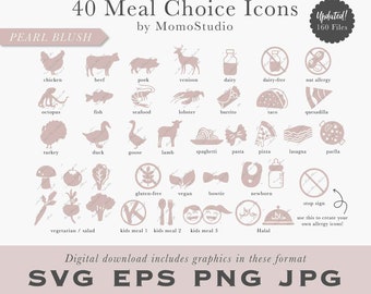 Meal Choice Icons Svg - Etsy