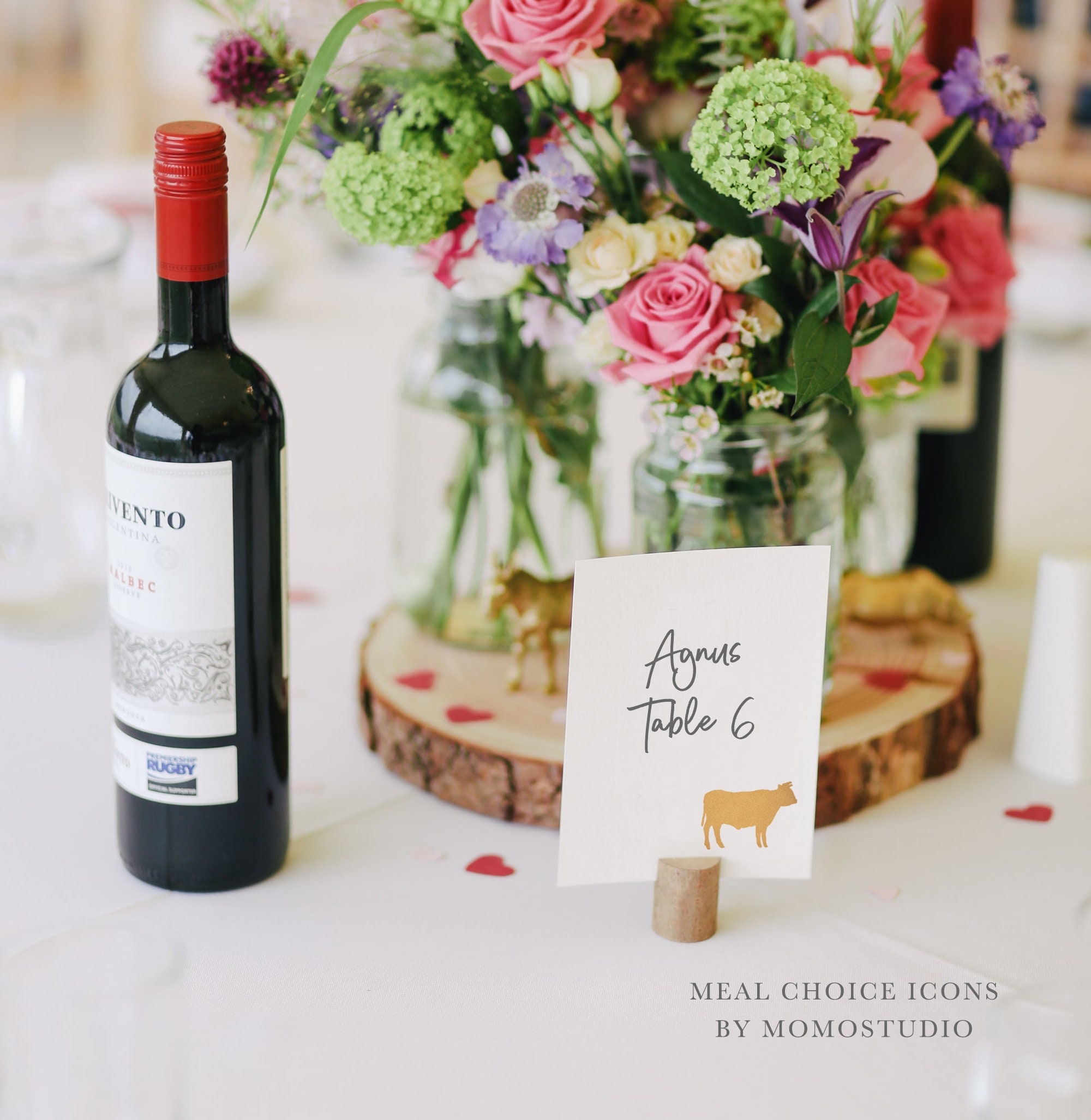 MEAL CHOICE Icon in Gold Beef Vegetarian Vegan Gluten-free Dairy-free ...