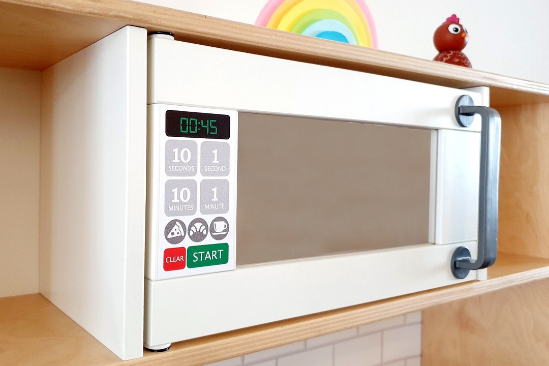 Microwave Decal for Ikea Duktig Play Kitchen – Vinyl Sticker for Toy ...