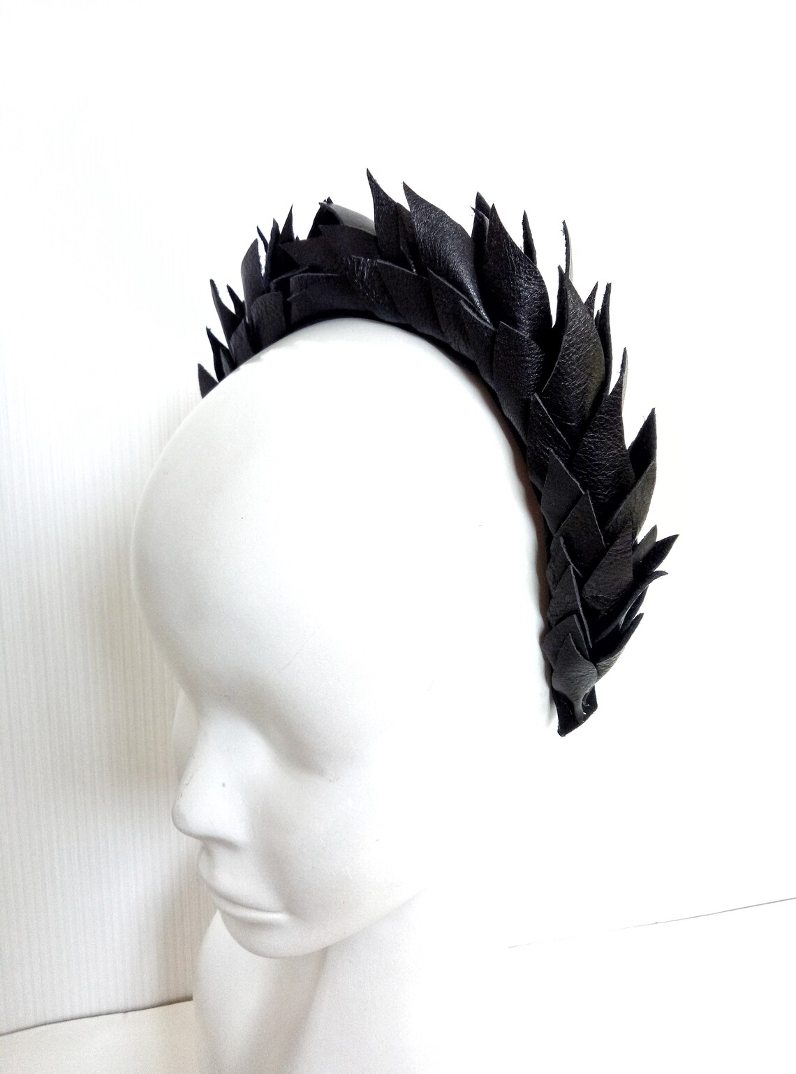 Black Leather Crown in Gothic Style - Etsy