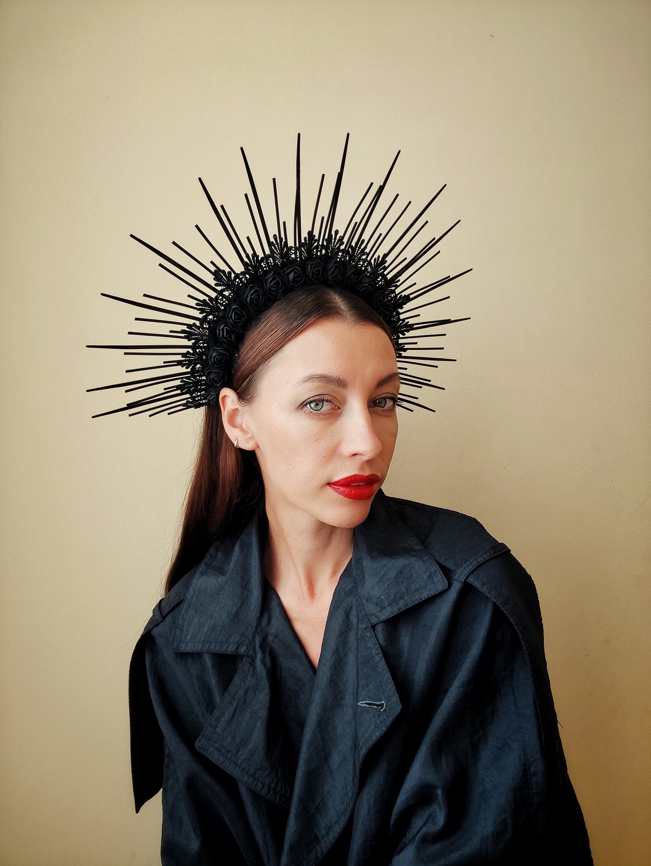 Gothic Crown Witch Crown Halloween Headband Black Halo - Etsy