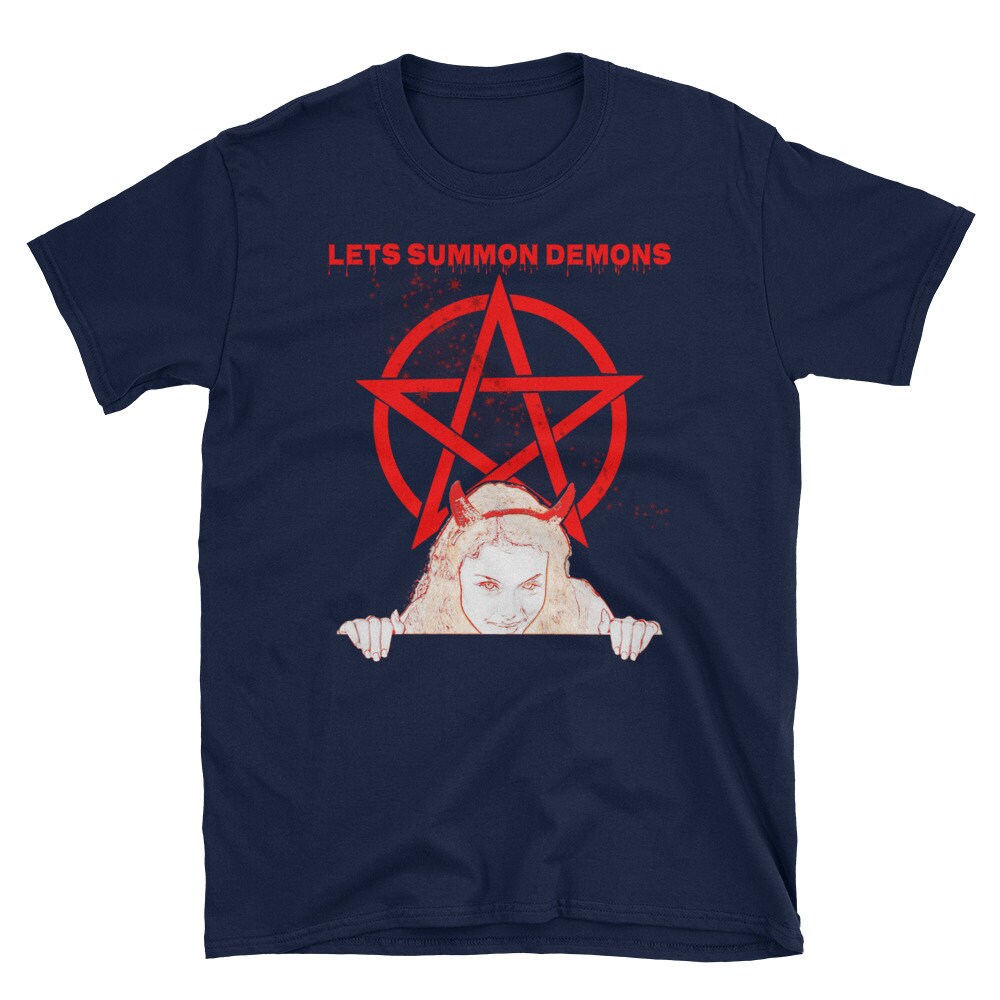 Satanic Shirt Lets Summon Demons Shirt Summoning the Devil & | Etsy