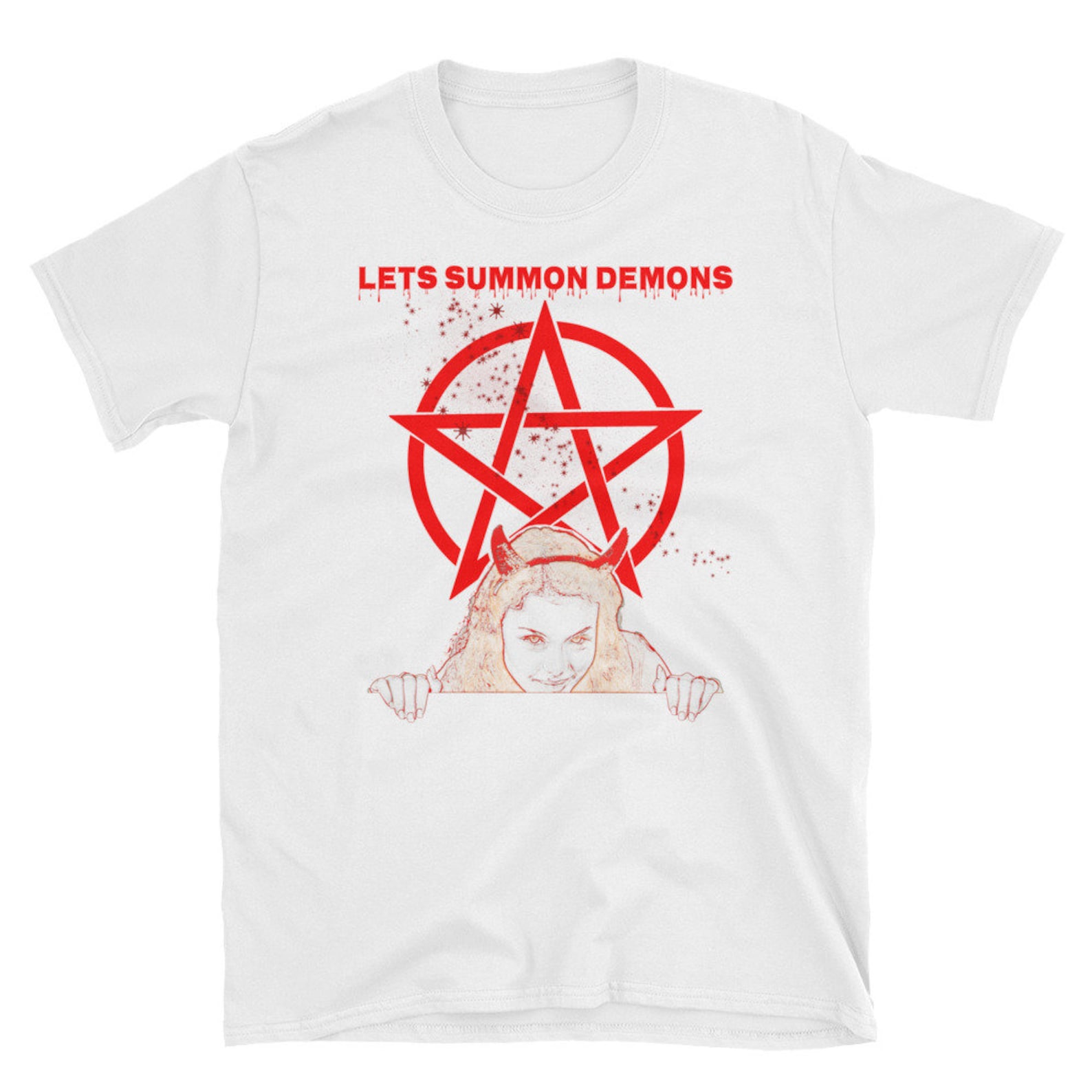 Satanic Shirt Lets Summon Demons Shirt Summoning the Devil & - Etsy