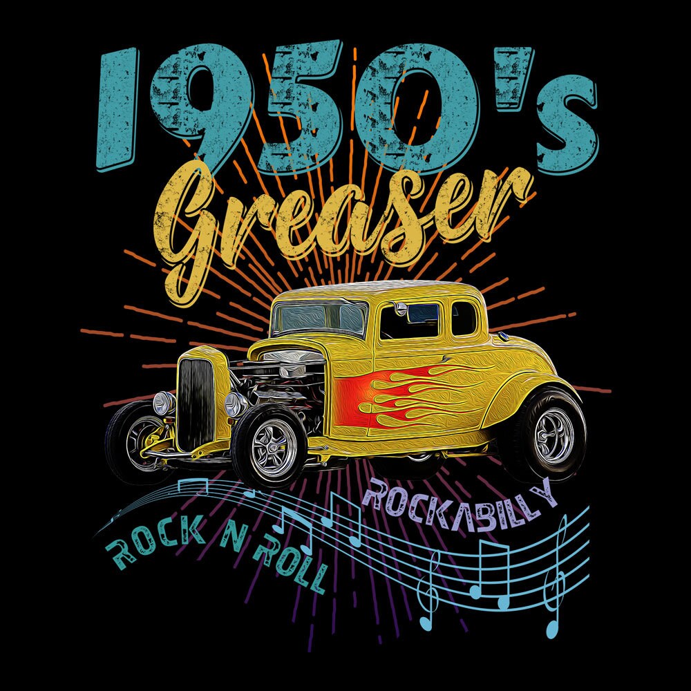 1950s GREASER ROCKABILLY Hot Rod T-shirt Vintage Retro 50s - Etsy