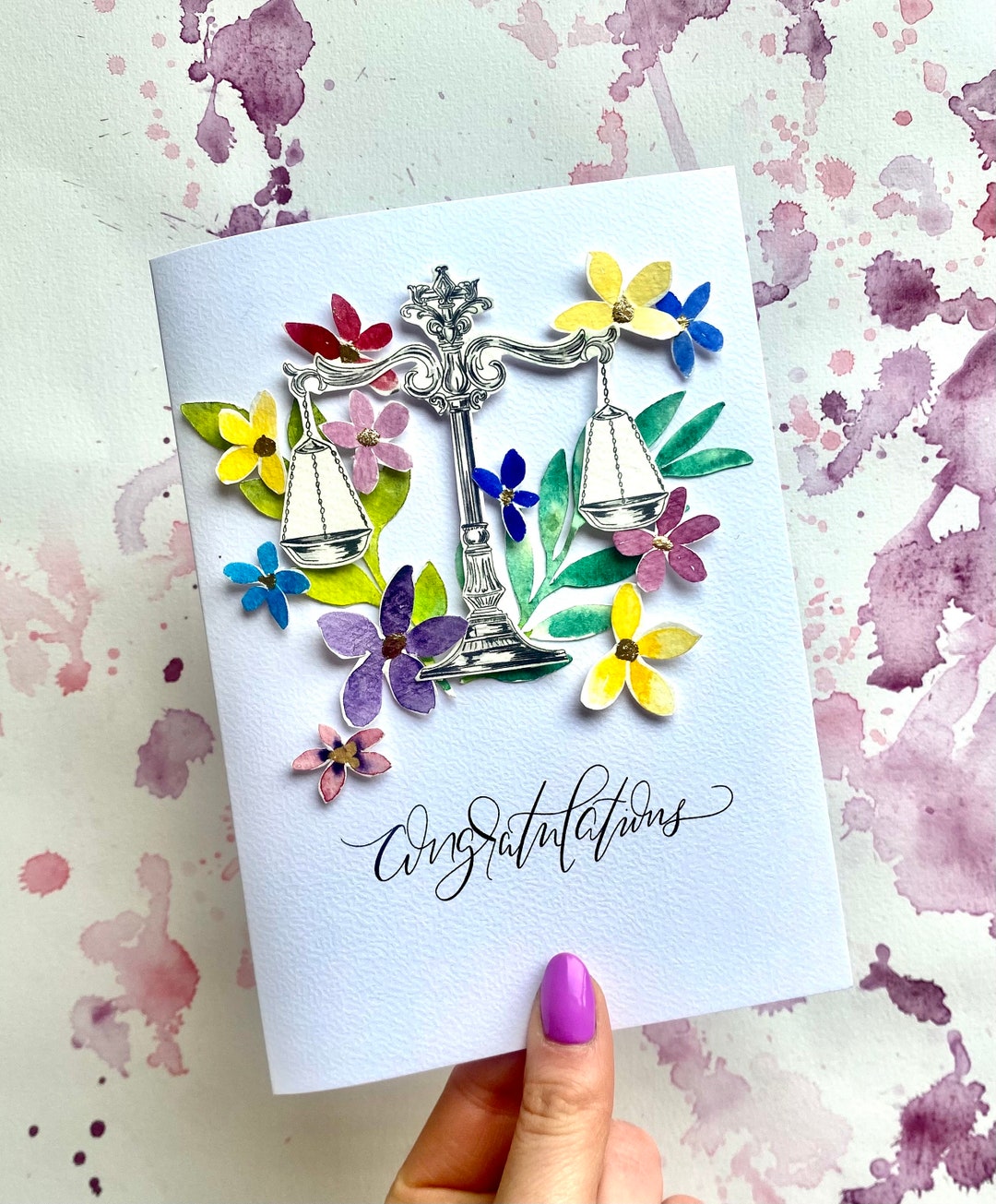 Congratulations Scales of Justice Card Graduate Judge Card - Etsy Ireland