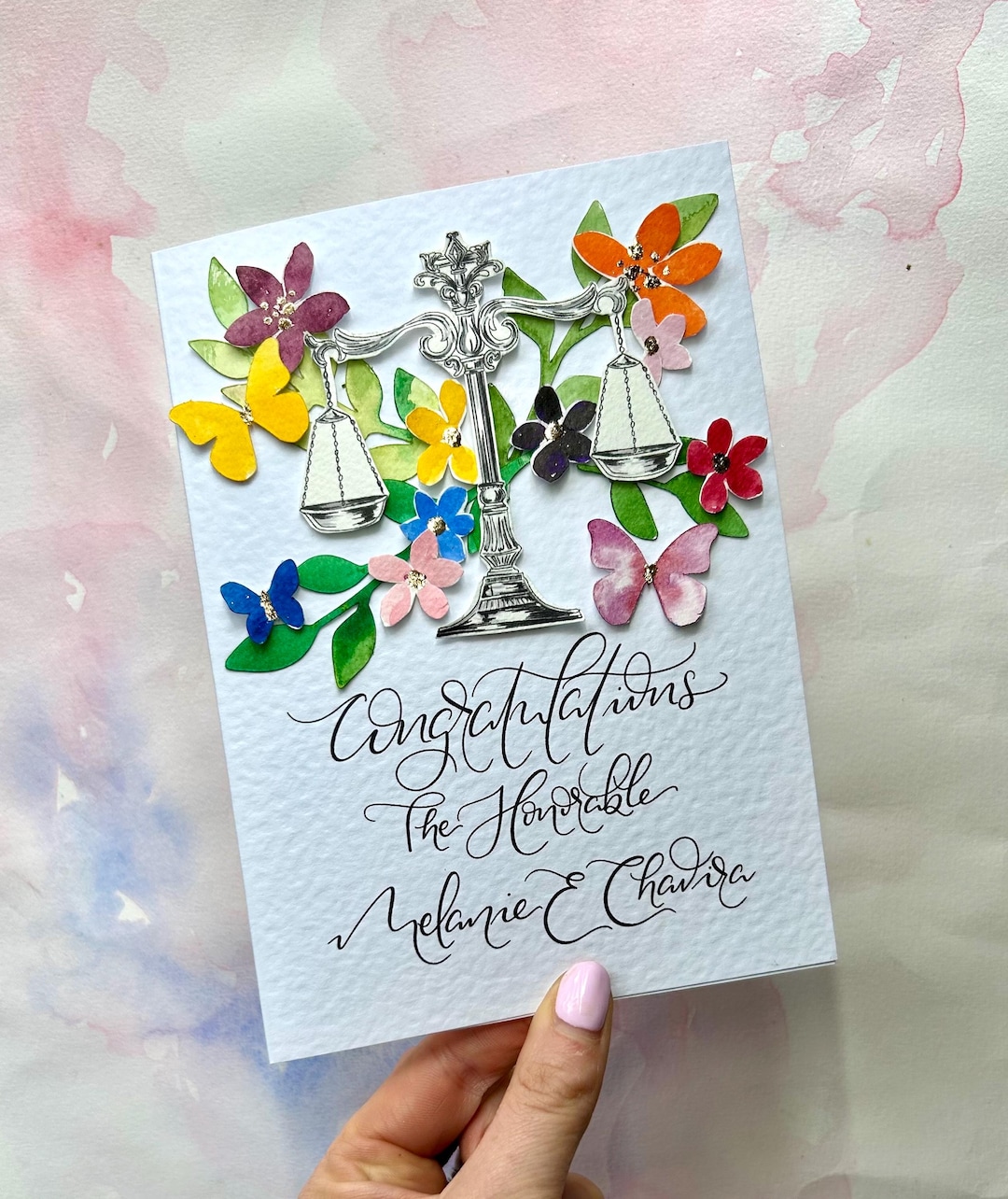 Graduate Congratulations Scales of Justice Card | Judge Card ...