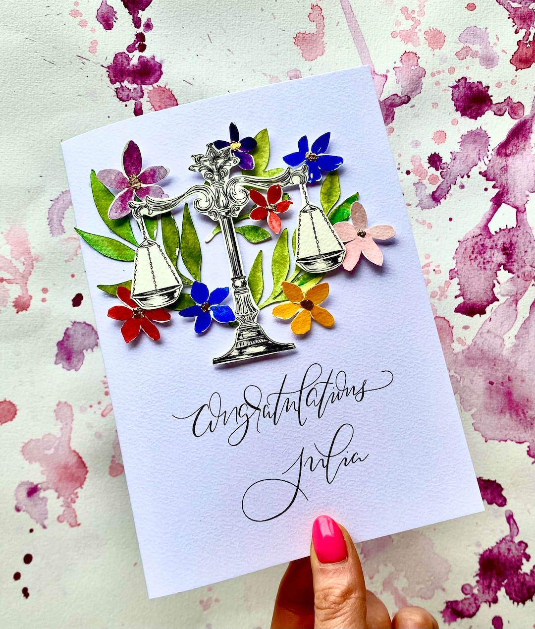 Graduate Congratulations Scales of Justice Card Judge Card Solicitor ...