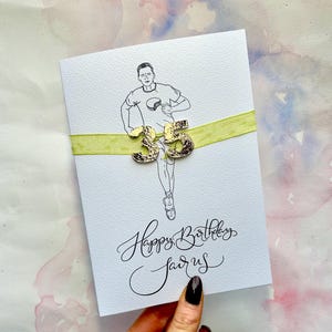 Running Themed Birthday Card With Age | Jogger/runner| Athlete Birthday ...